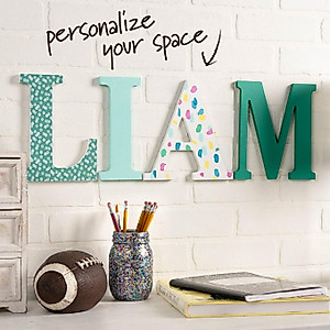 Plaid Wood Unfinished Letter, 8" Wooden Surface Perfect for DIY Arts and Crafts Projects, 63604, 8 inch