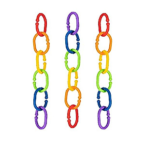 Nuby Linkables, 18 Colorful Attachable Links for Strollers, Car Seats, & Travel