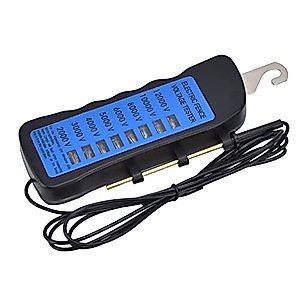 Entatial 12KV Neon Fence Voltage Tester, 8 Neon Indicator Lights ABS Copper Material 12kV Fence Tester for Farms for Home Gardens for (EntatialIDz5CJs)