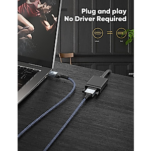 Capshi HDMI A to DVI Adapter Cable 6FT, High-Speed Gold-Plated Plug and Play Bi-Directional Nylon Braid 1080p, DVI to HDMI Adapter for Televison/Monitor/Video Card/Graphics Card