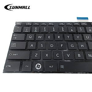 SUNMALL Laptop Keyboard replacement (with FRAME) Compatible with Toshiba Satellite c850 c855 c855d l850 l855 c875 c875d l875d p850 p855 p875d Black US Layout