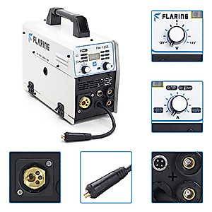 Welder FLARING MIG TIG Welder Welding Machine Stick Flux Core Aluminum Welders 110/220 Volts with Gas Multiprocess Portable