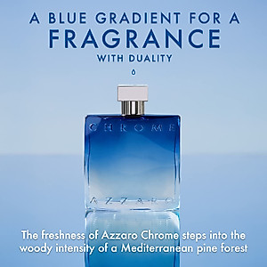 Azzaro Chrome Eau de Parfum - Fresh Aquatic Mens Cologne - Fougère, Aromatic & Woody Fragrance - Citrus Notes - Lasting Wear - Classic Clean Scent - Luxury Perfumes for Men - Travel Size, 1.6 Fl. Oz