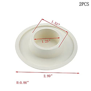 Faotup 2Pcs Rubber Sink Drain Stoppers White Drain Stoppers Universal Bathtub Stoppers with Pull Ring for Bathroom, 1-1/2 Inch