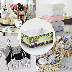 Kigai Aromatic Candles and Orchids Cube Storage Bins - 11x11x11 in Large Foldable Cubes Organizer Storage Basket for Home Office, Nursery, Shelf, Closet
