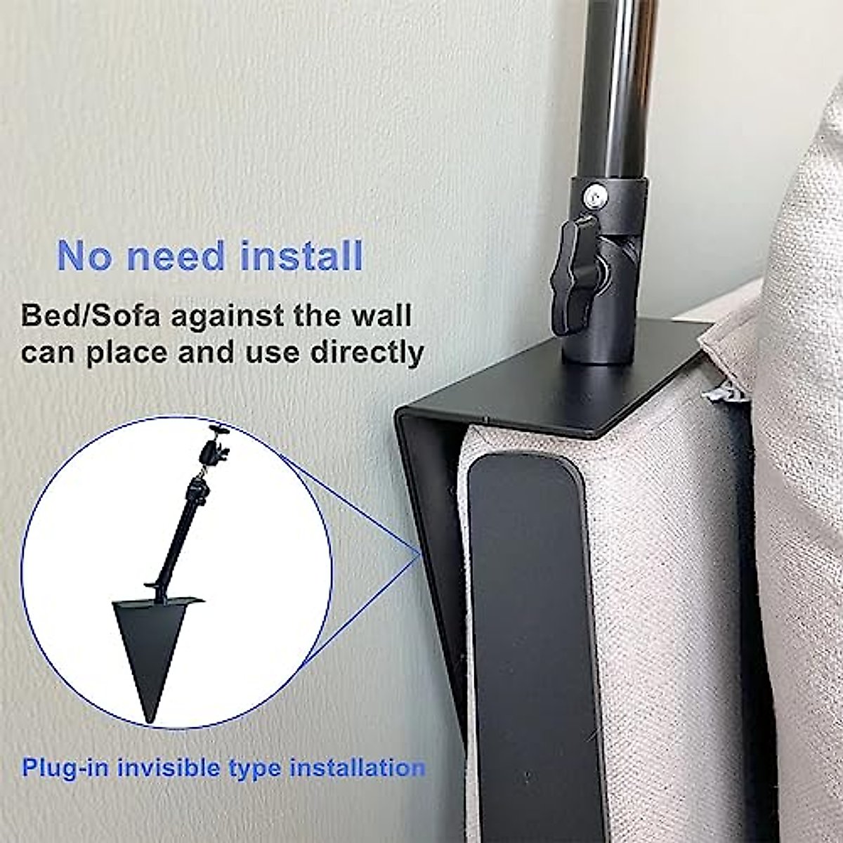 AiFeelife Bed Sofa Projector Stand - Invisible Installation Metal Holder - Multi-Angle Adjustment Bracket Mount - Compatible with XGIMI h2 / H3, Nebula, VANKYO, Epson