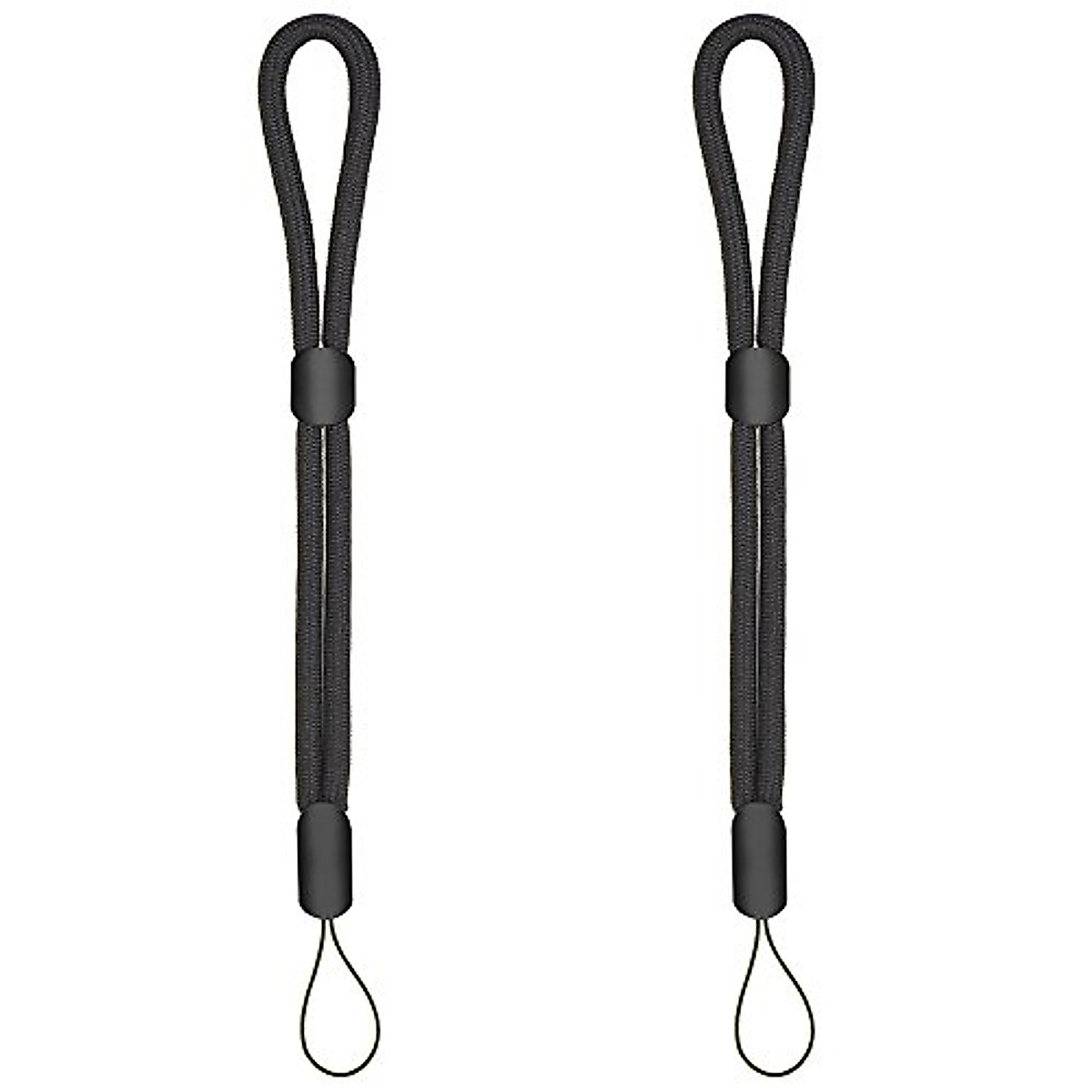 VEXMOTT Adjustable Wrist Straps Hand Lanyard Compatible with iPhone Camera USB Flash Drives Key Chain and Other Portable Items Black Set of 2