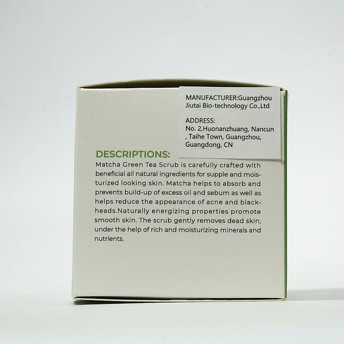 Liyalan Matcha Body Scrub Green Tea Exfoliating Body Scrubs for Acne, Smooth Skin,Moisturizing Body, Face, Hand, Foot Scrub