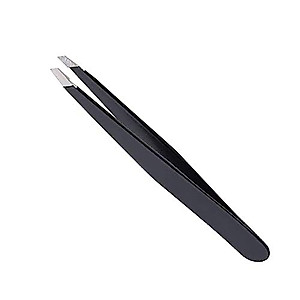 Osinee Duo Eyebrow Brush with Spoolie & Slant Tip Tweezers & Curved Blades Scissors,for Eyebrow Eyelash Extensions,Eyebrow Grooming Set