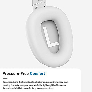 Eonome-Active-Noise-Cancelling-Headphones - S3 ANC Headphones - Hybrid Wireless Over-Ear Bluetooth Headphones with Mic,Multiple Modes,40H Playtime,Comfortable Protein Earcups(White)