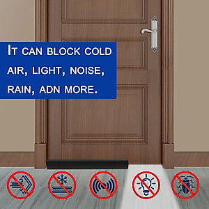 Adjustable Under Door Draft Stopper - Effectively Blocks Cold Air, Wind, Dust, and Reduces Noise - 30" Length