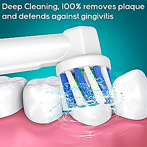 Aoremon Toothbrush Heads Compatible with Oral B Braun Electric Toothbrush Precision Clean Cross Action Pro GumCare 7000 1000 3000 5000 9600, 12 Pack