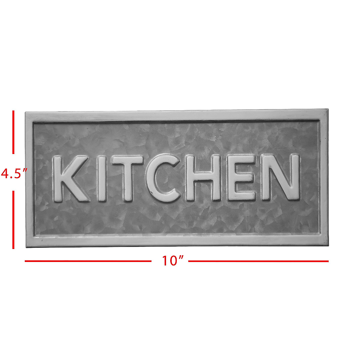 Foreside Home & Garden Galvanized White Metal Kitchen Wall Décor