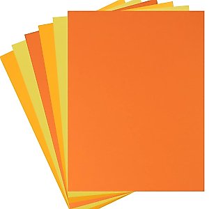 30 sheets Cardstock Paper 8 1/2 x 11 Inches for Crafts and Invitations (Orange/Orange-Red/Yellow)