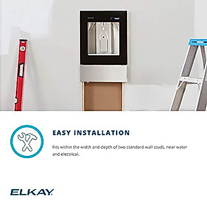 Elkay LBWD00BKC ezH2O Liv Built-in Filtered Water Dispenser, Non-refrigerated, Midnight