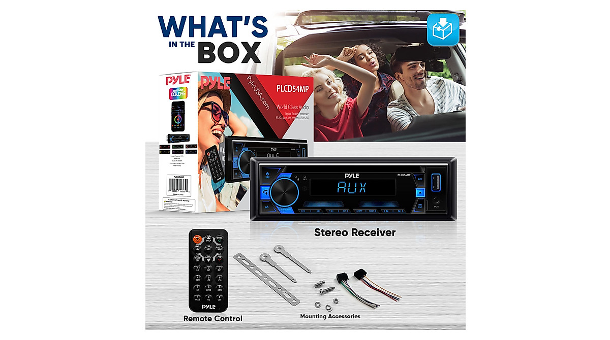 Pyle MP3 Stereo Receiver: Bluetooth & Hands-Free Control