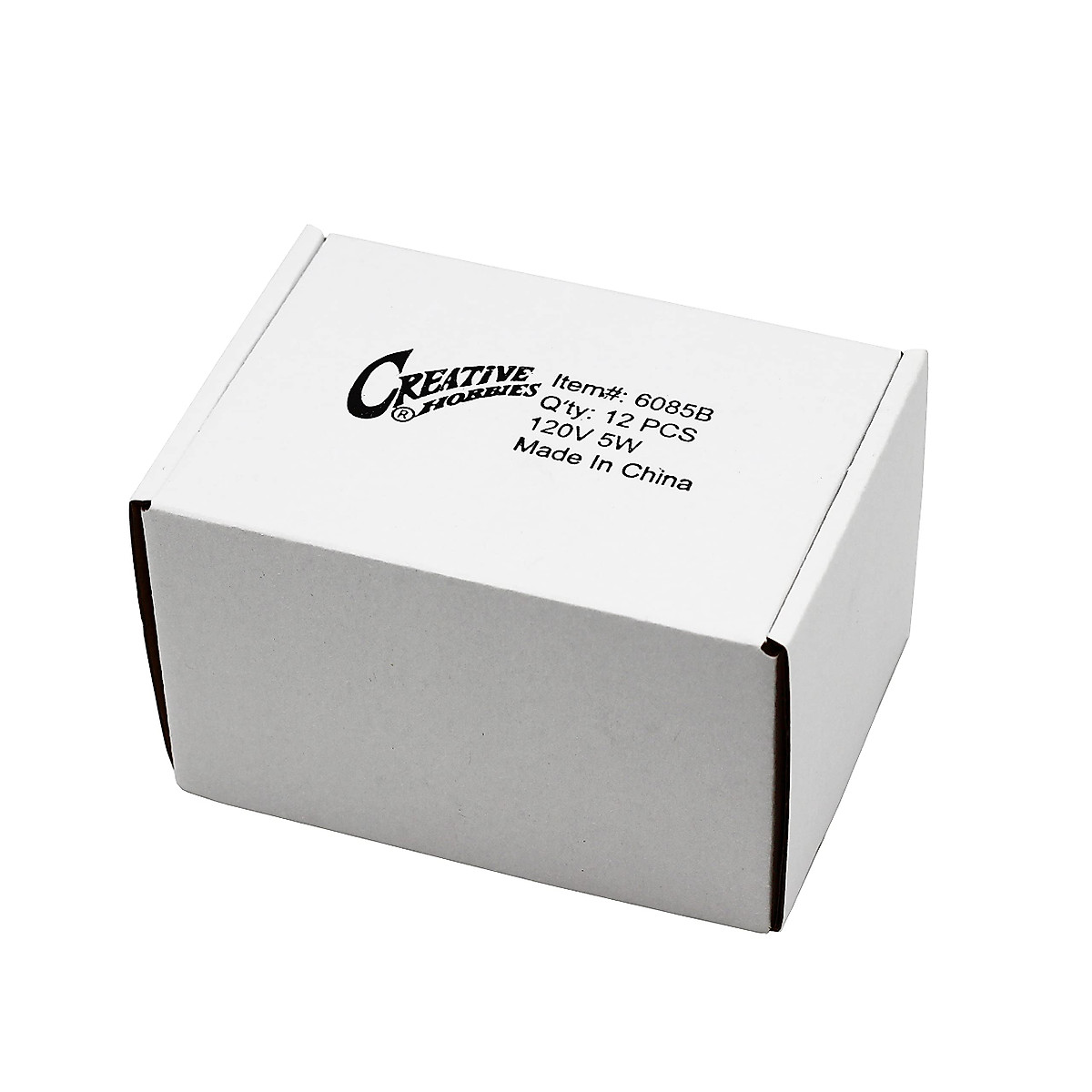 Creative Hobbies Replacement Light Bulbs for Electric Candle Lamps, Window Candles, & Chandeliers - 5 Watt Candelabra, Clear, Steady Burning, 120v 5w Bulb - Pack of 12