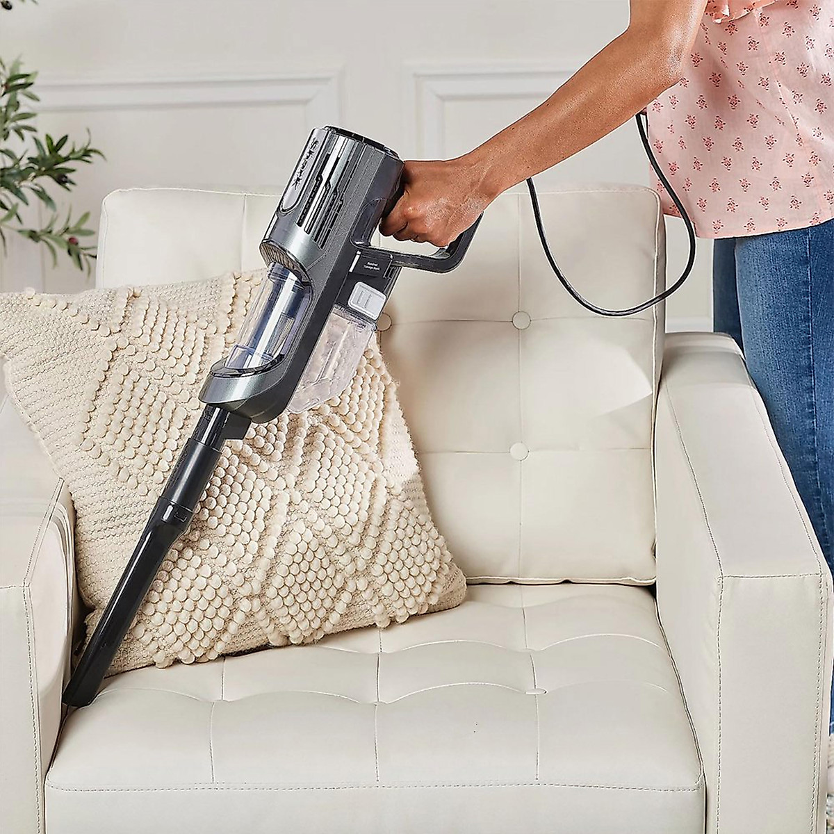 Shark Vertex Ultralight DuoClean PowerFins Lightweight Corded Stick Vacuum with Self Cleaning Brushroll and LED Headlights, Mint (Renewed)