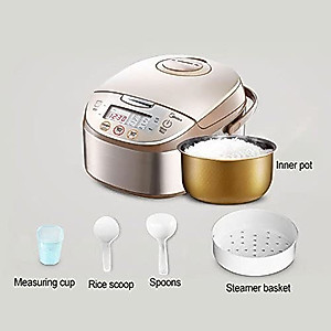 Midea Micom Rice Cooker, Digital Multi-Functional Ricer Cooker/Steamer, Brown Rice, Slow Cooker (3L/5.5Cup, Champange) MB-FS3017