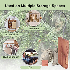 Cedar Blocks,Cedar Hang Ups for Clothes Storage - (40 Pcs) 100% Natural Refreshing Cedar Scent | Protects Clothes & Moisture Prevention by Vypart