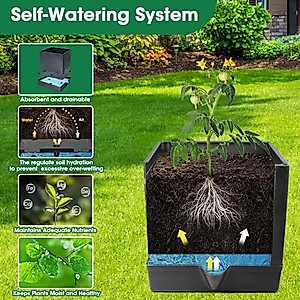 MQFORU 2Pack Tomato Planter Boxes with Trellis, 57" Self-Watering Tomato Planter for Climbing Vegetable and Plants, Raised Tomato Planter Boxes for Indoor Outdoor Patio Greenhouse Gardening