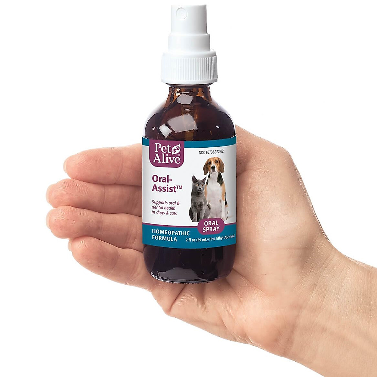 PetAlive Oral-Assist - Natural Homeopathic Formula Supports Oral and Dental Health in Dogs and Cats - Supports Healthy Teeth and Gums in Pets - 59 mL