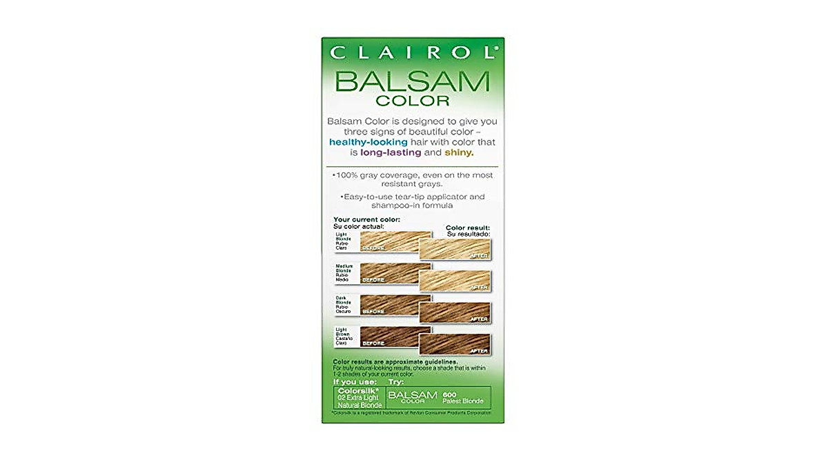 Clairol Balsam Palest Blonde Hair Dye - Long-Lasting Color & Gray Coverage
