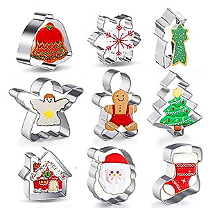 ANMEISH Cookie Cutters Set, 80-Piece — Holiday, Alphabet, Numbers and Everyday Shapes Metal Cookie Cutters, Including Christmas, Fall Thanksgiving, Halloween, Easter (80)