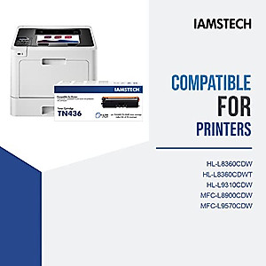TN436 TN-436 Toner Cartridge Compatible Replacement for TN436BK TN436C TN436M TN436Y for MFC-L8900CDW HL-L8360CDW HL-L8360CDWT HL-L9310CDW MFC-L9570CDW Printer Ink (KCMY, 4-Pack, High Yield)