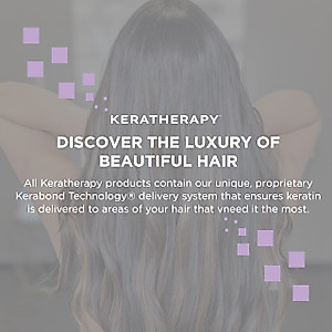 KERATHERAPY Keratin Infused Totally Blonde Violet Toning Conditioner, 10.1 fl. oz., 300 ml - Keratin Therapy Purple Conditioner for Blonde Hair, Brassy, Silver, & Highlighted - Sulfate & Paraben Free