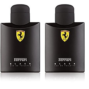 Ferrari Scuderia Black Eau De Toilette Spray For Men, 4.2 Ounce (Pack of 2)