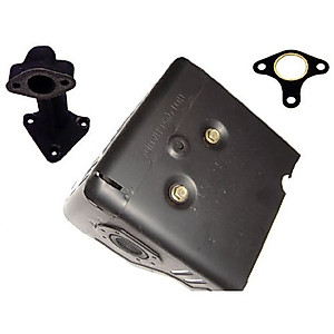 Auto Express Fits Honda GX390 13hp Muffler with Manifold with Free Gasket and Heat Shield GX 390