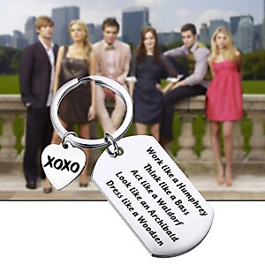 WSNANG TV Show Inspired Gift Think Like a Bass Act Like a Waldorf Keychain TV Show Fans Gift (Act Like a Waldorf KC)