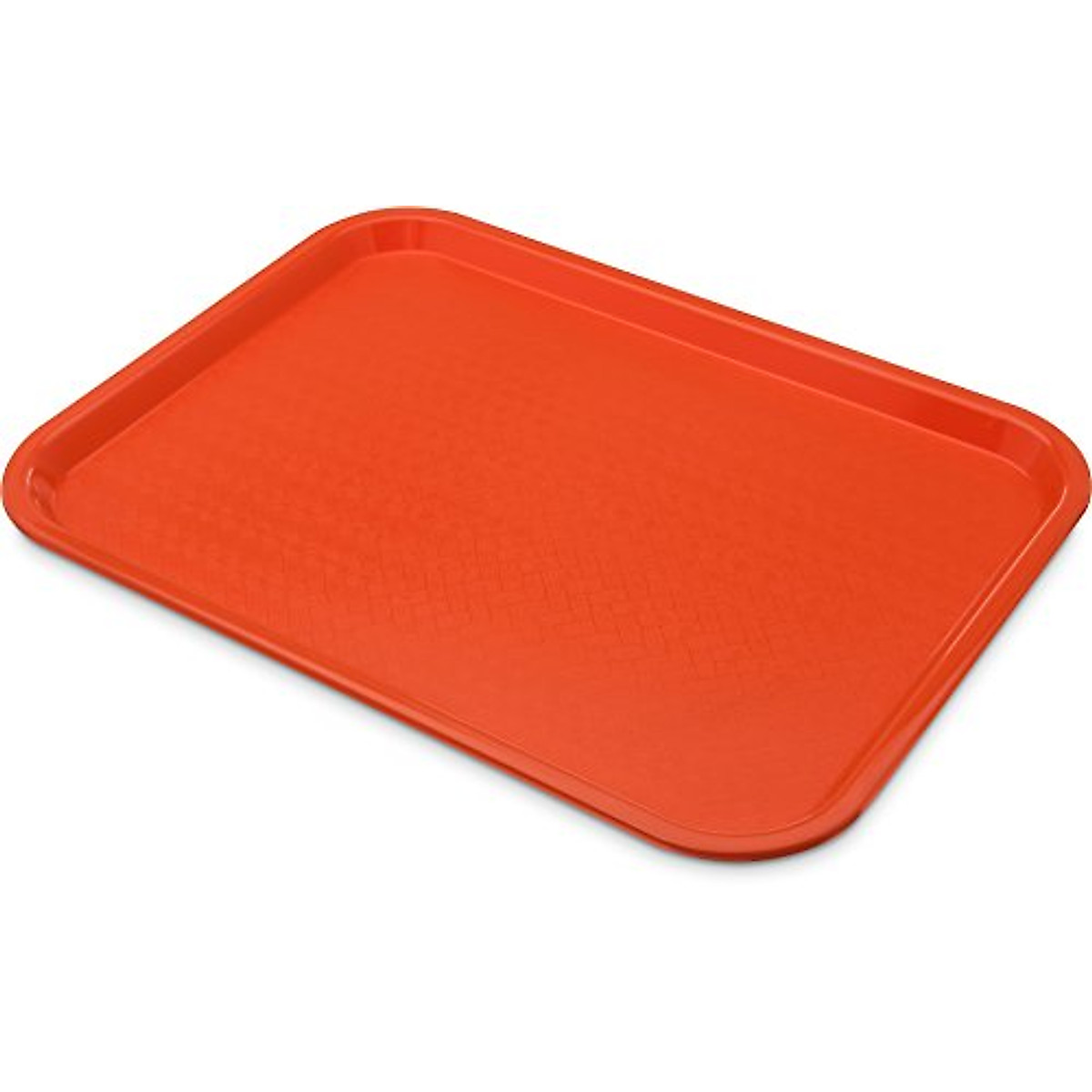 Carlisle FoodService Products CT121624 Café Standard Cafeteria / Fast Food Tray, 12" x 16", Orange