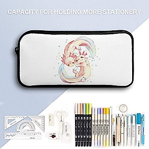 Adorable Axolotl Pencil Case Makeup Bag Big Capacity Pouch Organizer for Office College