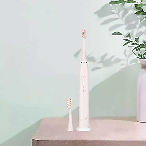 NC Sonic Electric Toothbrush, Goodoral Powerful Cleaning Rechargeable Waterproof Toothbrushes with 2 Brush Heads for Adults and Kids(Pink)