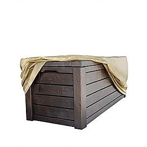 Sturdy Covers Deck Box Defender Cover - All-Season Outdoor Deck Box Cover (Black, Medium)