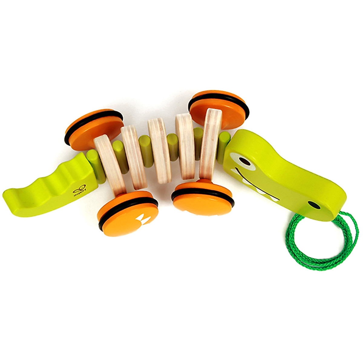 Hape Wooden Walk-A-Long Croc for Babies| Pull & Pull Walking Toy for Toddlers 12 Months and Up