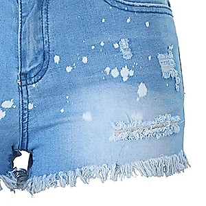 Fashion Slim Shorts ,THENLIAN Women Ladies Tassels Jeans Skinny Zipper Hot Pants Shorts Denim (L, Blue)