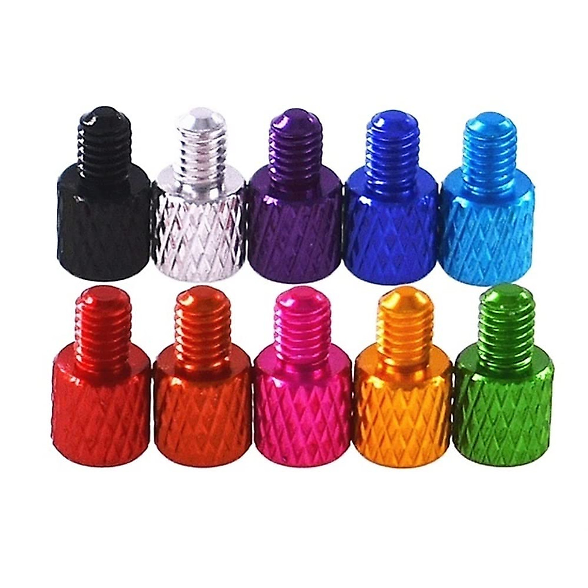 GUSTYT Screw M3*4mm Aluminum Alloy Hand-Twist Free Solid State Drive 2.5 inch Hard Drive sata3 ssd Hard Drive Bracket Fixing Screws (Color : Emerald)