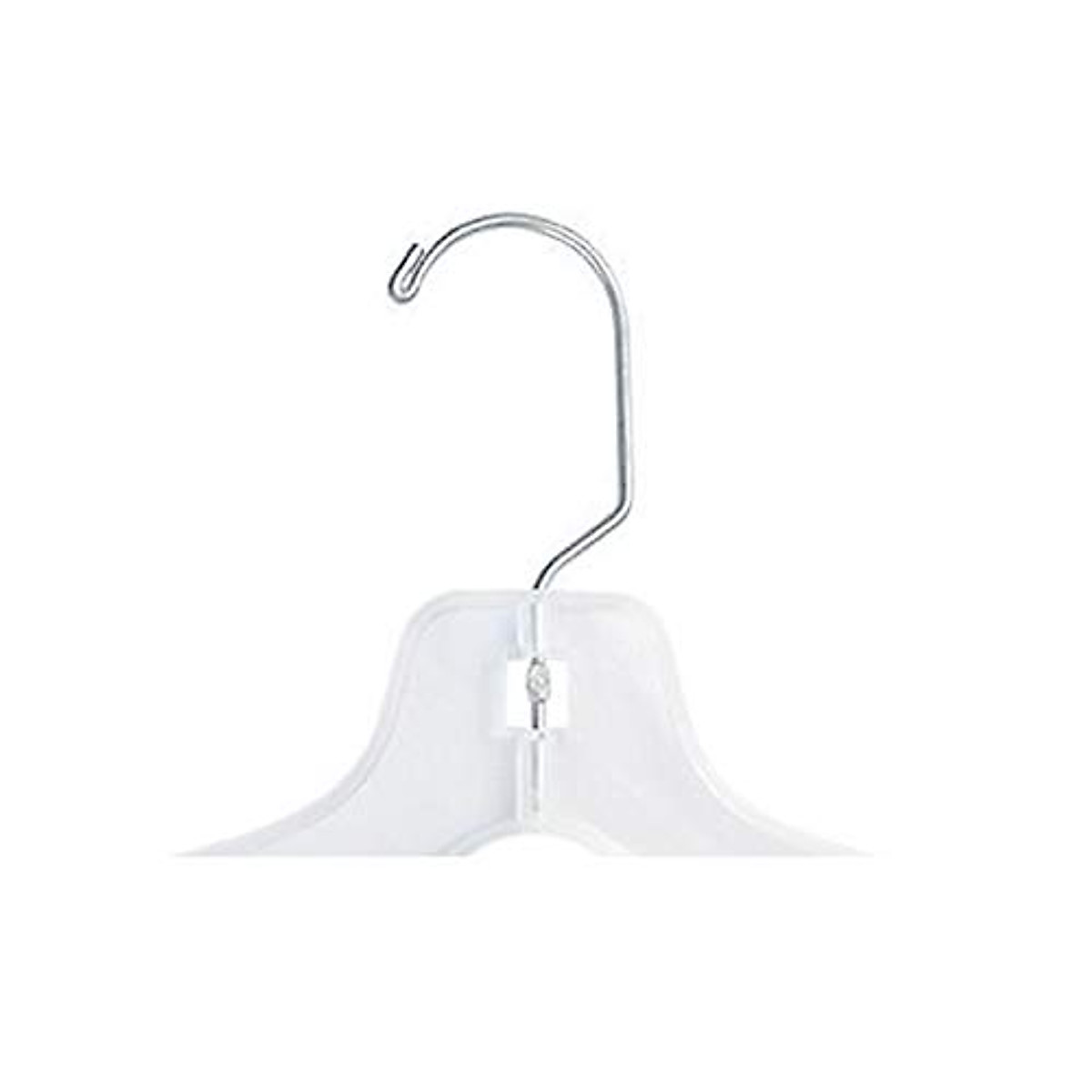 NAHANCO 505MG Plastic Shirt Hanger, Middle Heavy Weight, 17", Clear with Molded Rubber Grippers and Chrome Hook, Clear (Pack of 100)