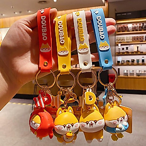 BEXOA Cute keychains for women - Kawaii Accessories Shiba Inu Pendant Anime Keychain Adorable Backpack Car Keyring Charms (Shiba Inu-B)