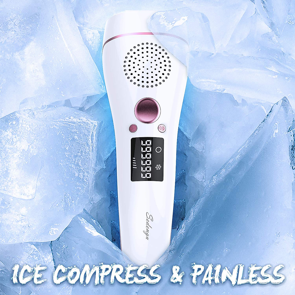 Ice Hair Removal at-Home for Women Permanent IPL Hair Removal Upgrade to 999,999 Flashes Professional Hair Remover Device Care with Icing Sense Painless Treatment Facial Body and Whole Body