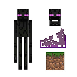 Mattel Minecraft Diamond Level Enderman Action Figure & Die-Cast Accessories, Collectible Toy Inspired by Video Game, 5.5 inch