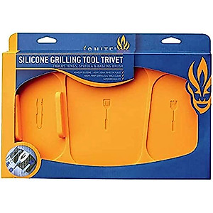 Ignite Silicone Grilling Trivet is a 100% Nonslip Silicone Tool That Holds Tongs, Spatula & BASTING Brush preventing Them from Contamination on The grill's Surface and Also Keeps Your Grill Clean.