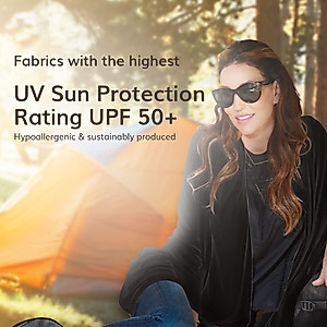 Happyluxe Shawl Wraps for Women, Versatile Wrap Shawl for Women, Wrap Scarf, Pashmina, Travel Gifts for Women - Eco Cashmere Jet Black