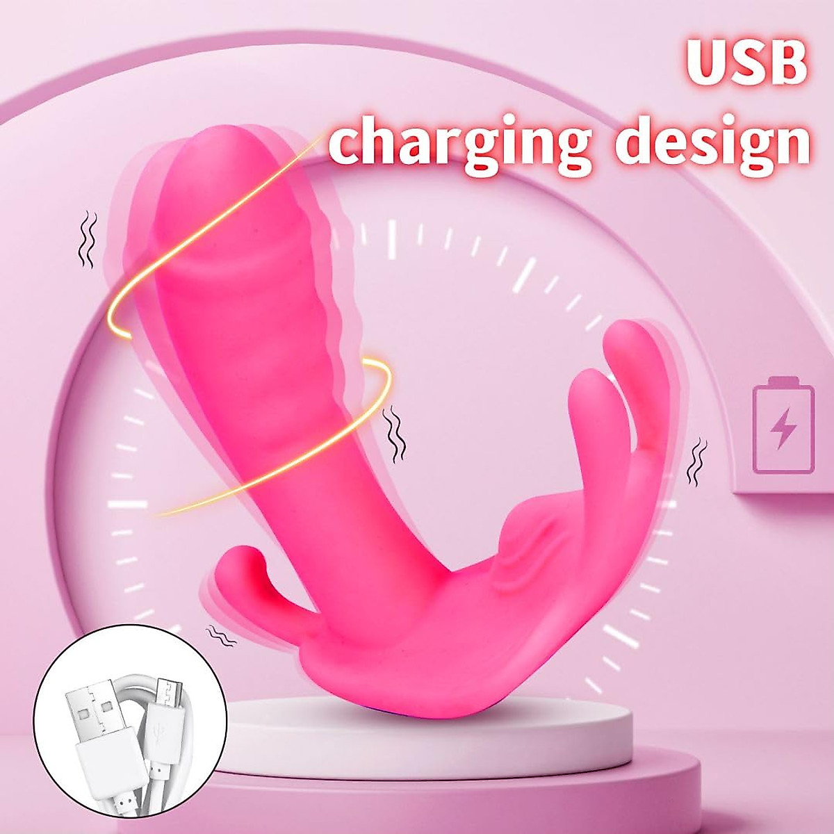 High Temperature Resistant Handheld USB Rechargeable Waterproof Small Massager Best as a Gift Massager Lady's Delight QM37