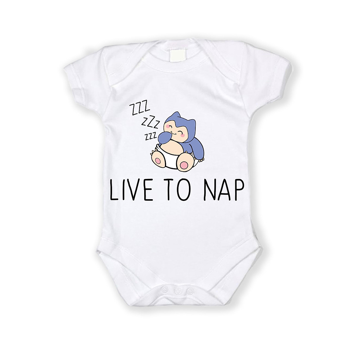 Dittoxpression Live to Nap Unisex Baby Bodysuit (3-6 MO) White