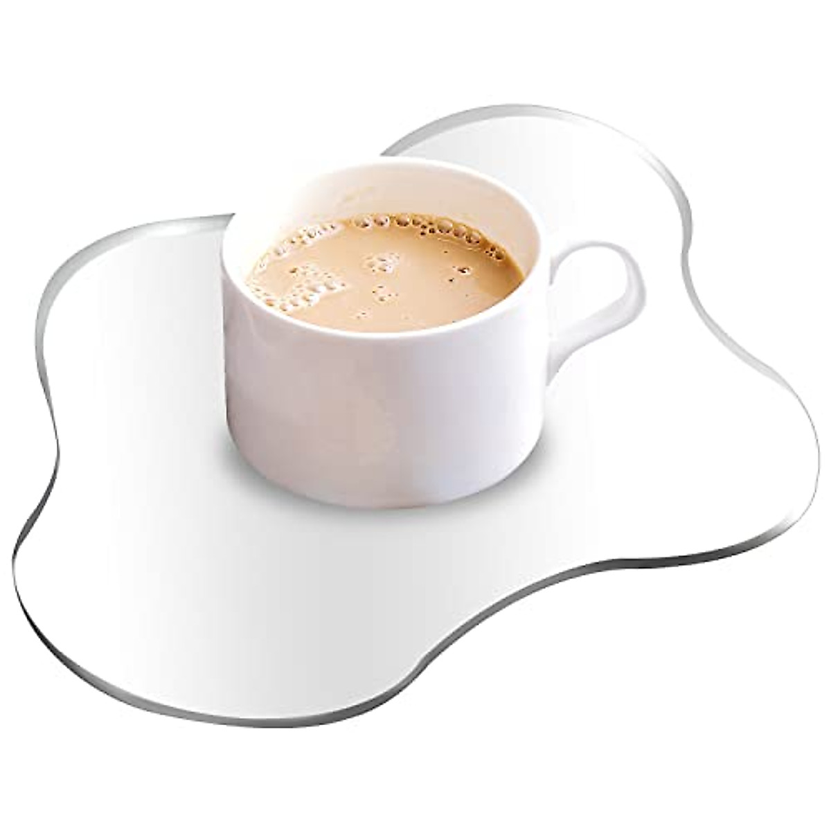 Acrylic Coaster, Transparent Coaster for Desk, Acrylic Desk Coaster, Transparent Irregular Coast, Clear Desk Coasters, Drink Cup Coasters Table Ornaments for Kitchen, Bar, Dining Table