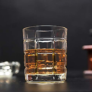 KANARS Old Fashioned Whiskey Glass, Crystal 10 Oz Rock Glasses Set of 4 In Luxury Gift Box for Cognac Cocktail Snifter Irish Whisky, Lowball Bourbon Glasses Tumbler, Gifts for Men Dad